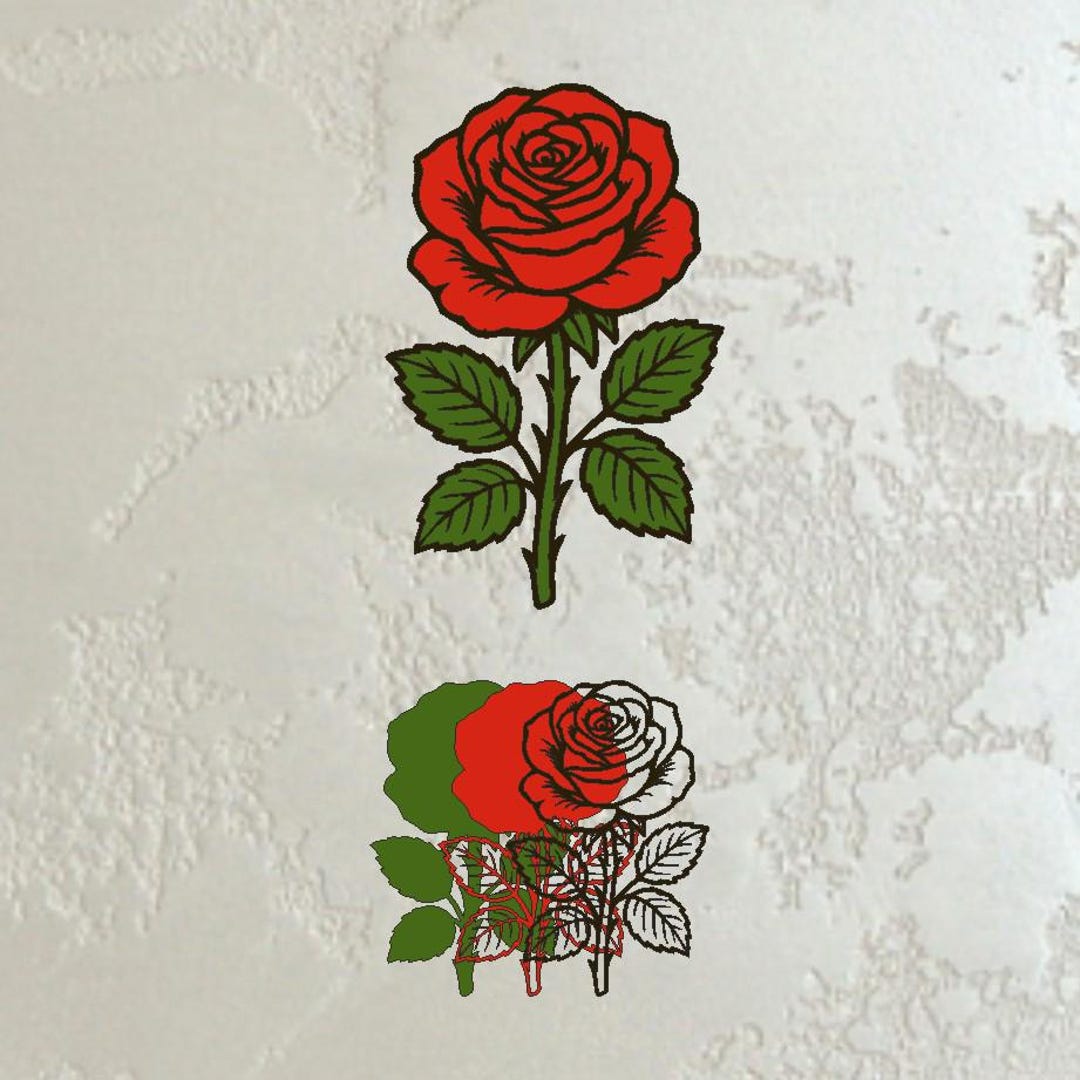 Layered Rose SVG PDF Cdr DXF, 3D Multilayer Rose Design for Laser Cut ...