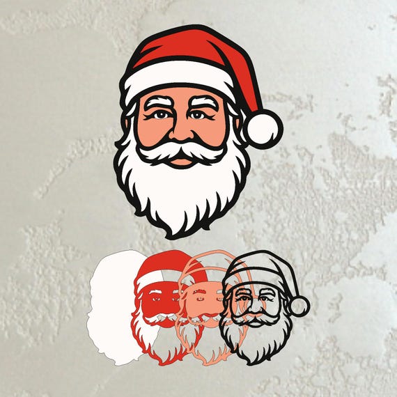 Santa Claus Template Face