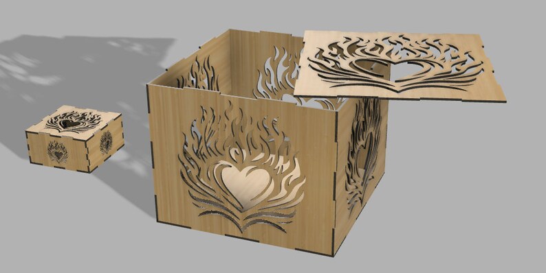 Box Laser Cut Box Svg Dxf Pdf Cdr Storage Box Vector Files for Wood ...