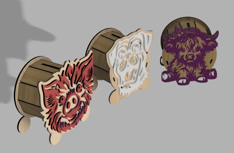 Piggy Bank, Glowforge Files Coin Bank SVG Kids Bank, Money Box, Custom ...