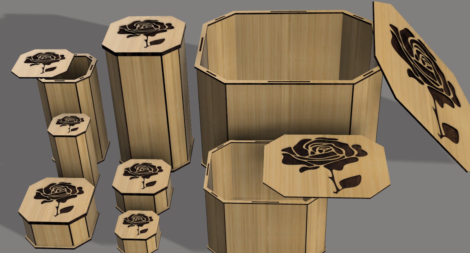 Box Laser Cut Box Files Svg Dxf Pdf Cdr Storage Box Vector Files for ...