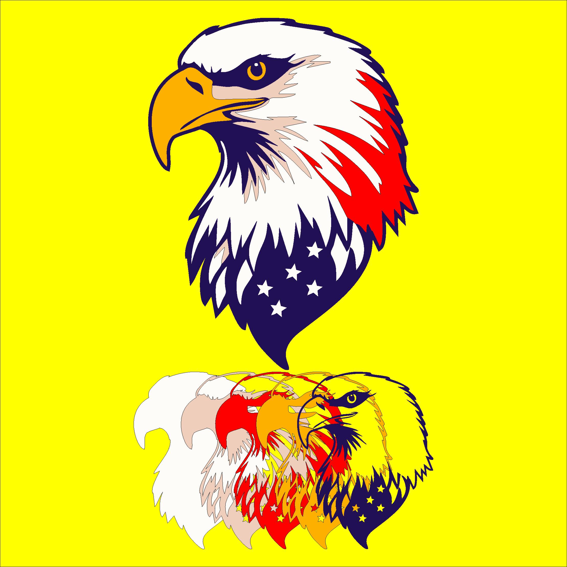 Patriotic Bald Eagle Laser Cut Design - Etsy