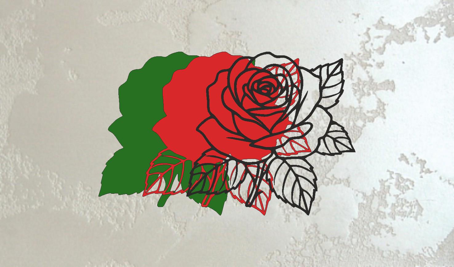 Layered Rose SVG PDF Cdr DXF, 3D Multilayer Rose Design for Laser Cut ...