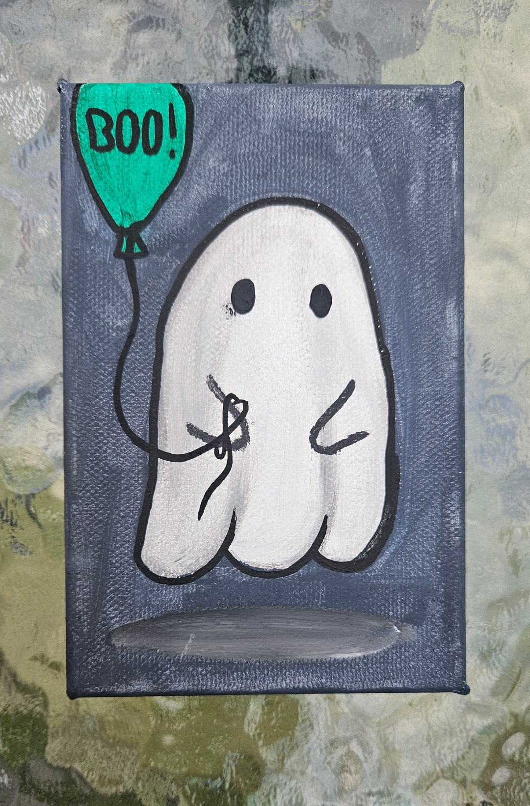 Ghostly Boo Painting - Etsy