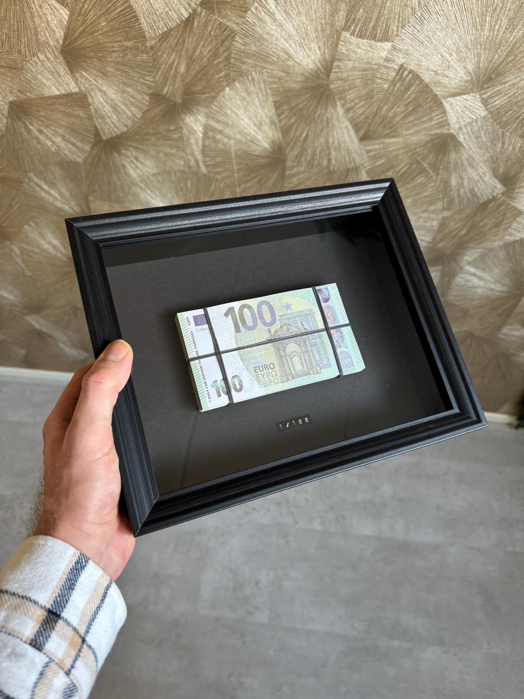 10K Stack Money Frame - EUR Edition | Money Art | Home Decor | Office ...