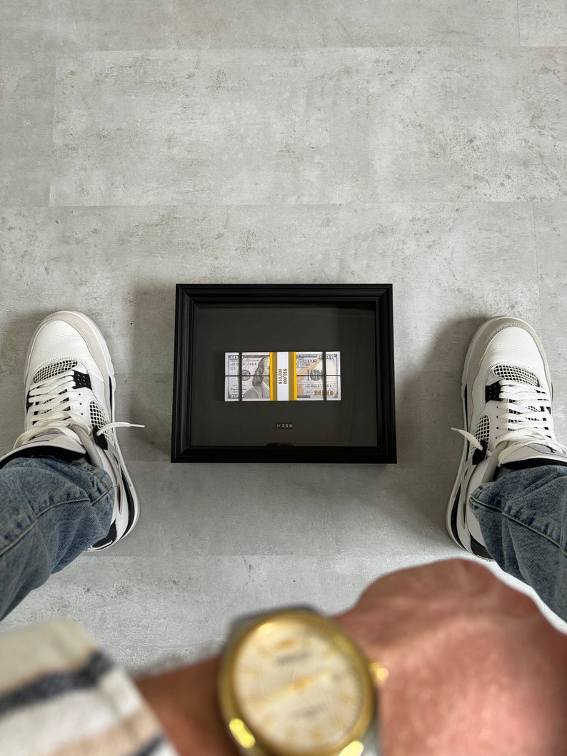 10K Stack Money Frame - USD Edition | Money Art | Home Decor | Office ...