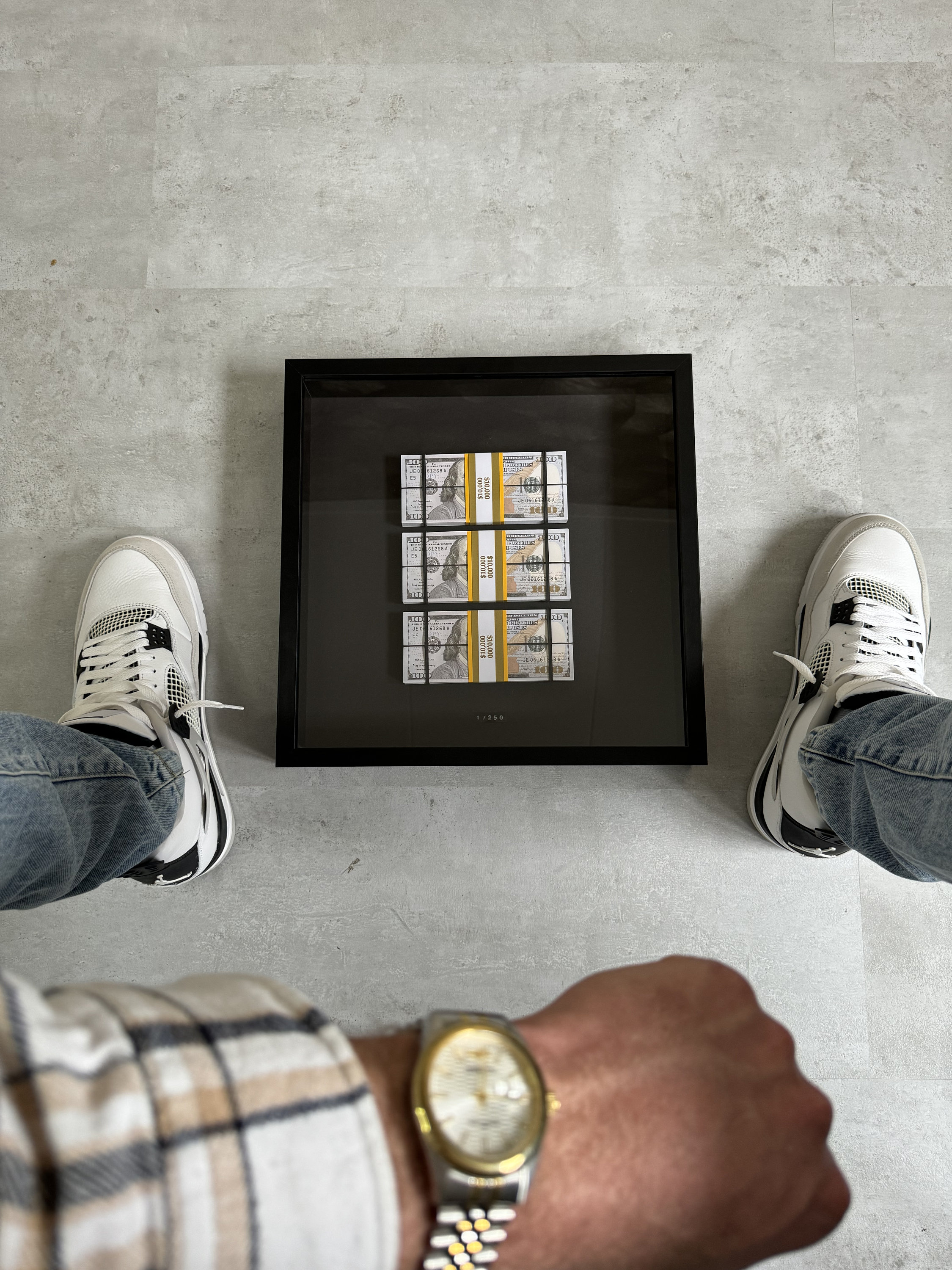 30K Triple Stack Money Frame - USD Edition | Money Art | Home Decor ...