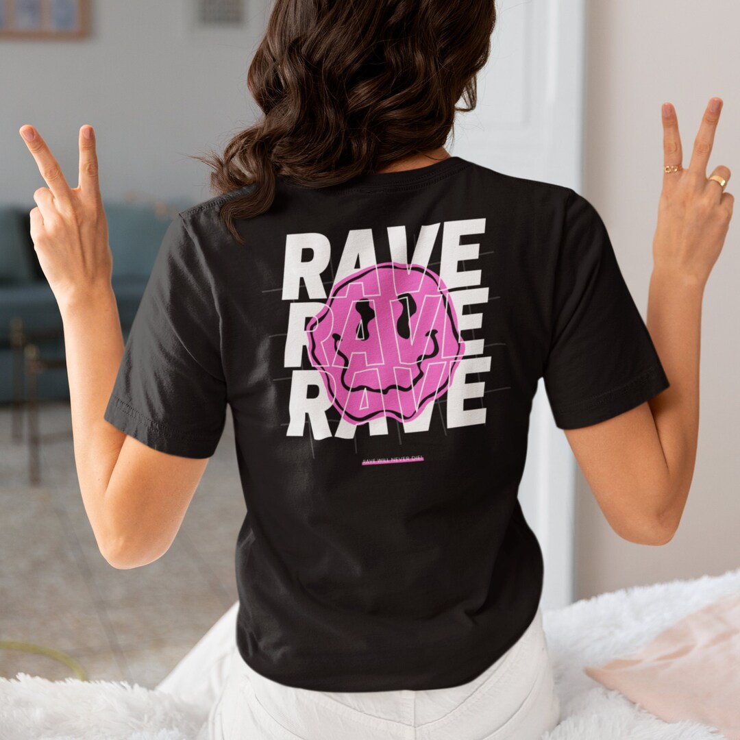 Rave T-shirt Psychedelic Smiley Shirt Dnb Concert Festival Tshirt Party ...
