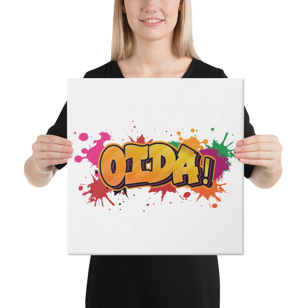 OIDA Picture on Canvas Funny Cool Graffiti Painting Dialect Viennese ...
