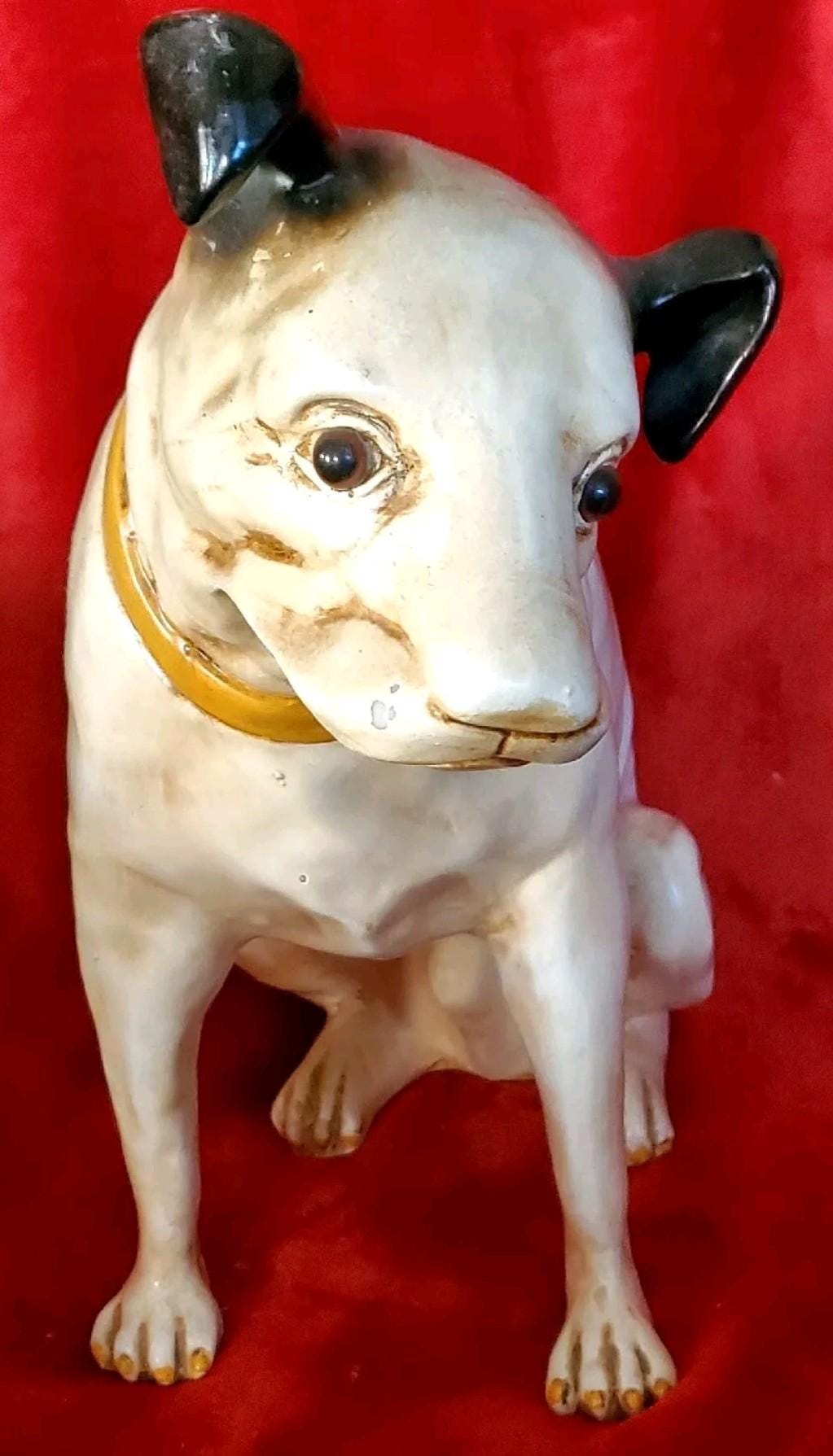 Vintage RCA Nipper Dog Statue Approximately 13 X 12 In. Made of Resin ...