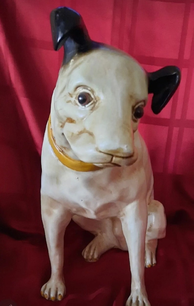 Vintage RCA Nipper Dog Statue Approximately 13 X 12 In. Made of Resin ...