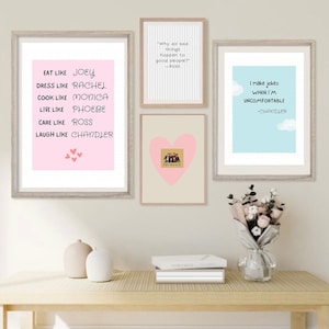 Set of 4 Posters Friends TV Show Quotes Friends TV Sitcom Printable ...