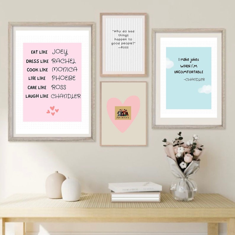 Set of 4 Posters Friends TV Show Quotes Friends TV Sitcom Printable ...