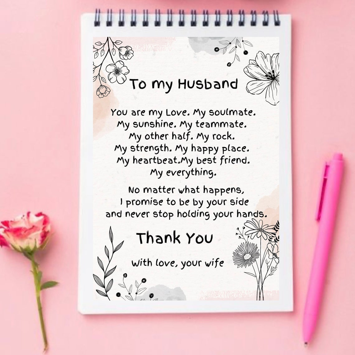 Digital Romantic Card for Husband - Birthday Husband Card - Anniversary ...