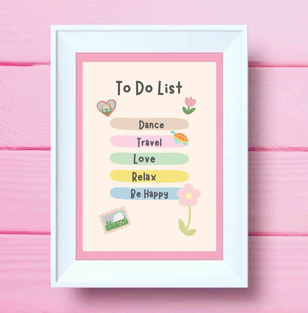 To Do List - Philosophy Poster - Self Care Checklist - Feelings Poster ...