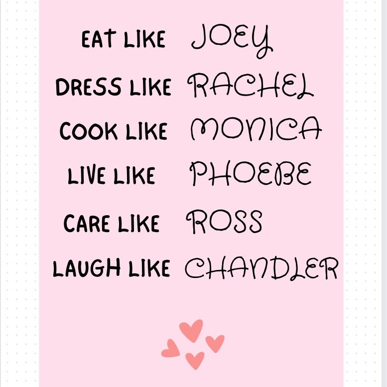Set of 4 Posters Friends TV Show Quotes Friends TV Sitcom - Etsy