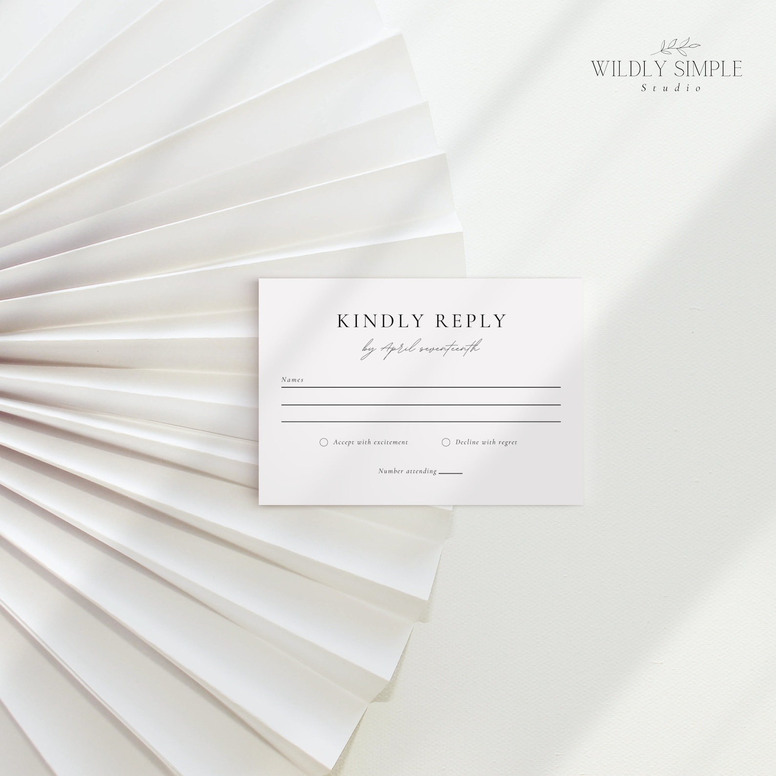 Elegant Wedding RSVP Card, Script Response Invitation Insert, Kindly ...
