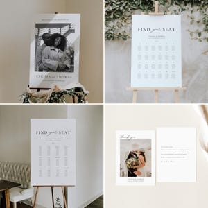 Wedding Reception Bundle, Elegant on the Day Signage Suite, Editable ...