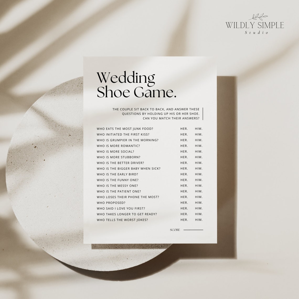 Editable Wedding Shoe Game, Couples Shower Game, Fun Bride and Groom ...