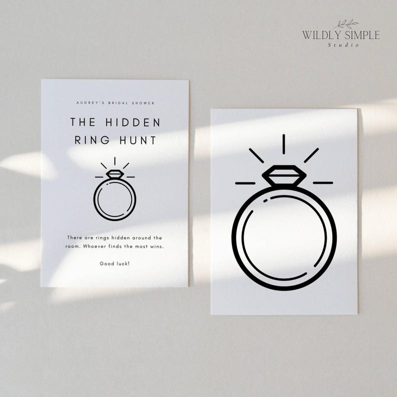 Ring Hunt Bridal Shower Game, Printable Bachelorette Hen Activity, Find ...