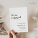 Minimal We're Engaged Invitation Template, Modern Engagement Party ...