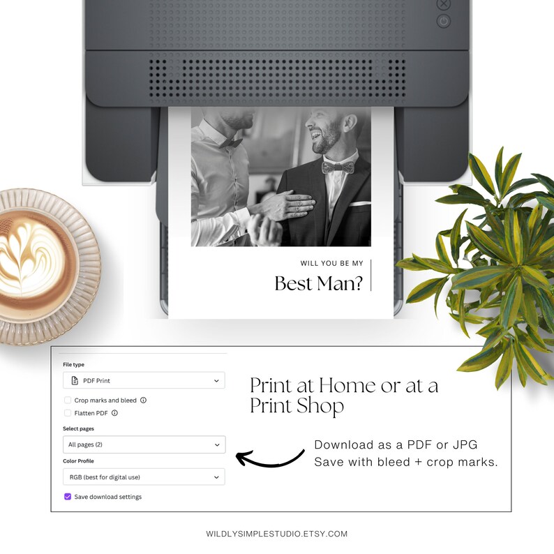 Best Man Invite Card, Will You Be My Best Man Card With Photo, Wedding ...