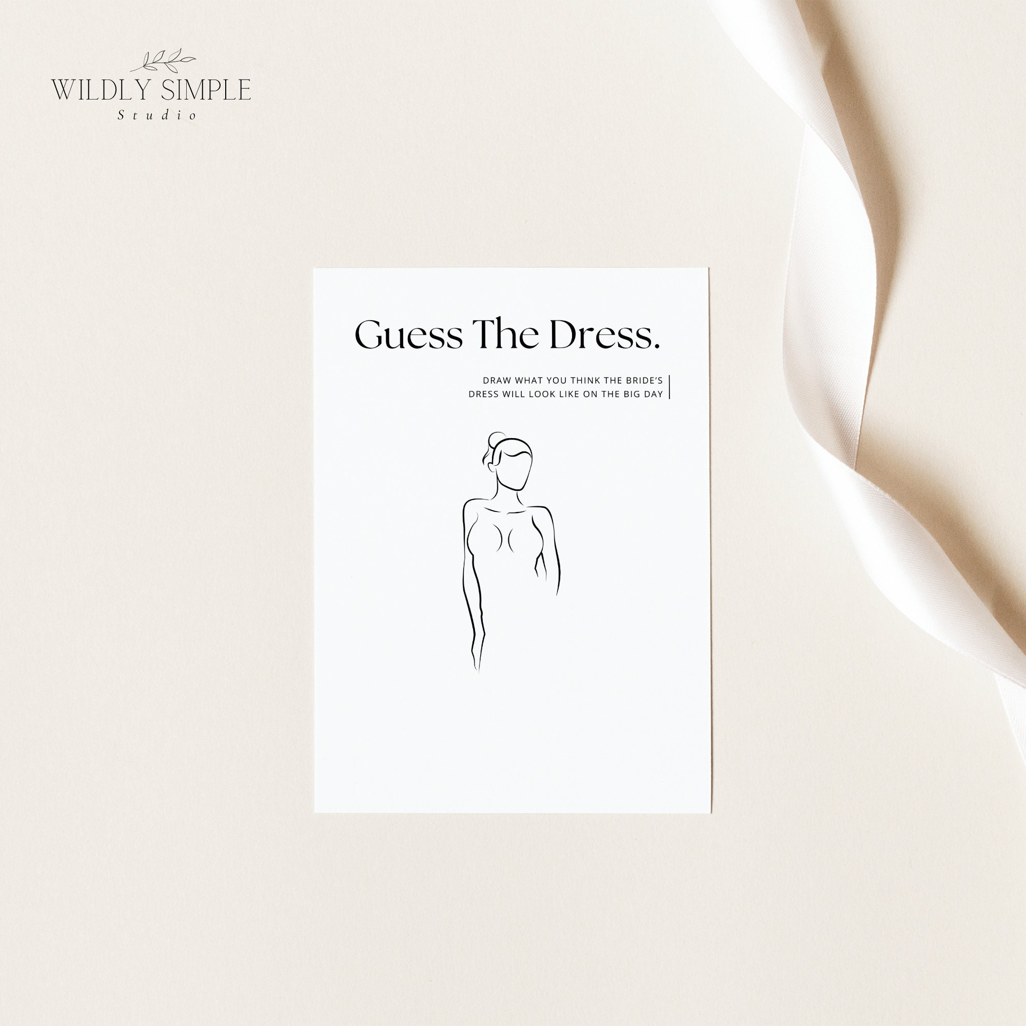 Guess the Bride's Dress, Guess the Dress Bridal Shower Game Card ...