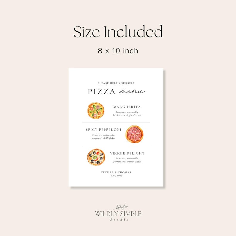 Pizza Bar Menu Sign, Elegant Wedding Table Decor, Italian Buffet ...