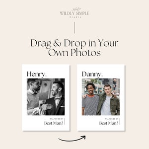 Best Man Invite Card, Will You Be My Best Man Card With Photo, Wedding ...