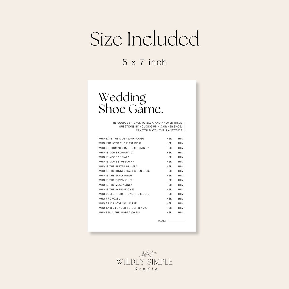 Editable Wedding Shoe Game, Couples Shower Game, Fun Bride and Groom ...