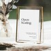 Open Seating Sign, Printable No Assigned Seating, Sit Anywhere, Modern ...
