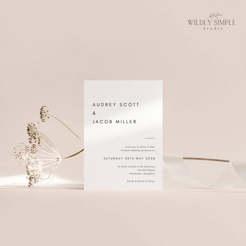 Intimate Wedding Ceremony Invitation, Nothing Fancy Micro Reception ...