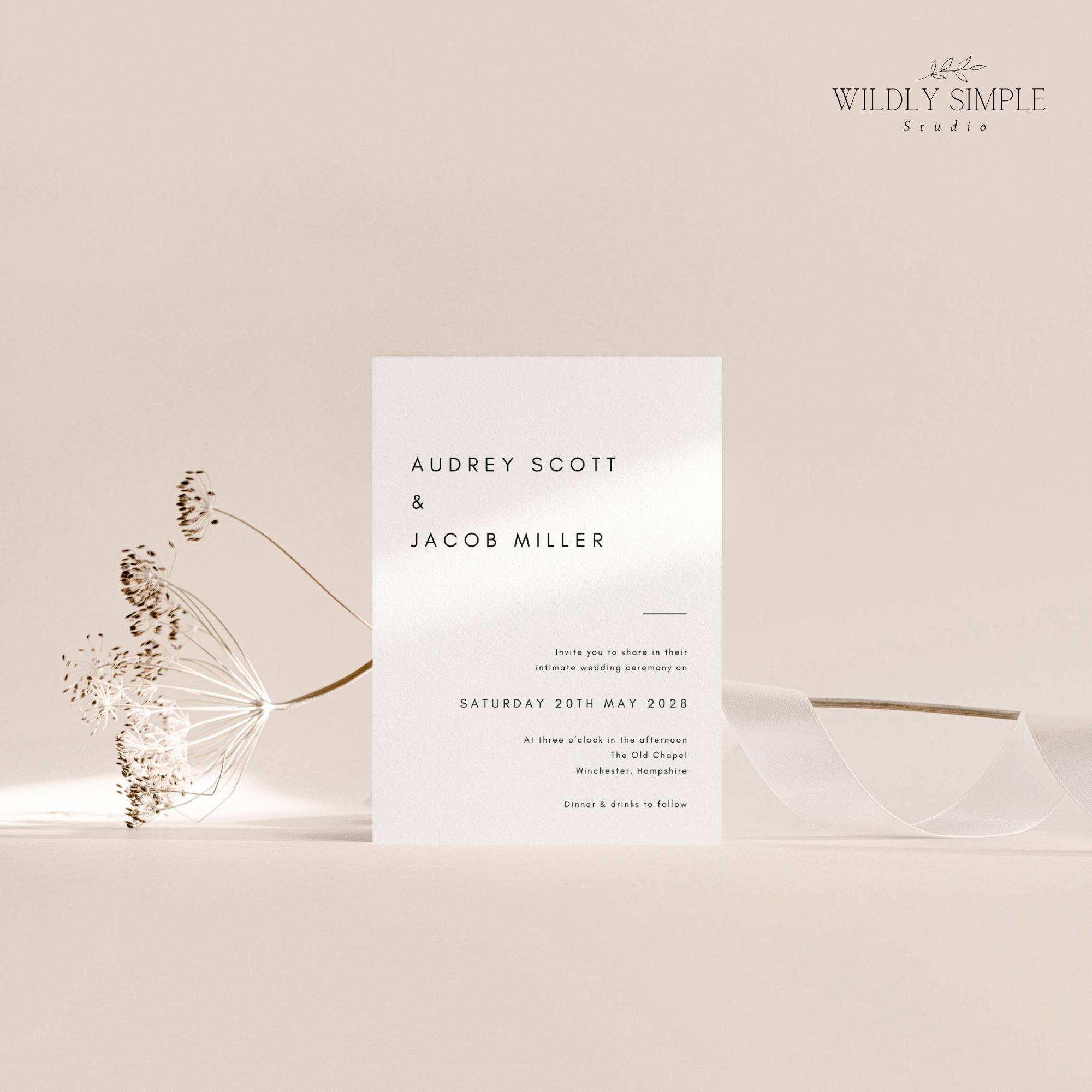 Intimate Wedding Ceremony Invitation, Nothing Fancy Micro Reception ...