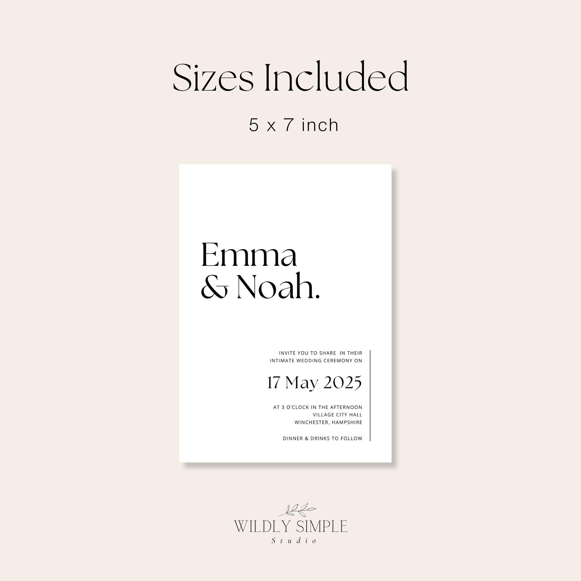 Intimate Wedding Ceremony Invitation, Nothing Fancy Micro Reception ...