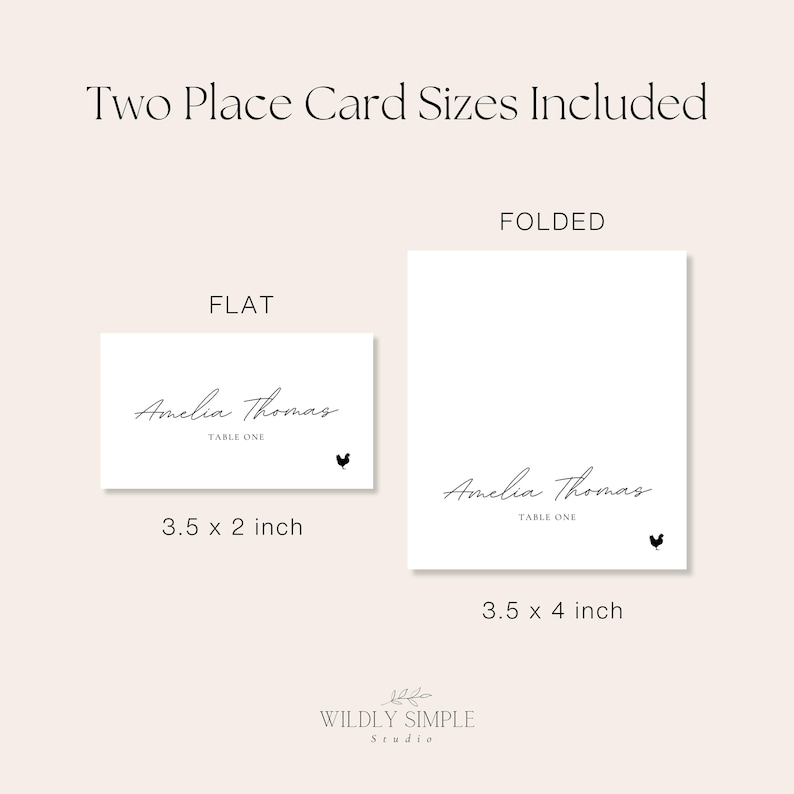 Menu and Place Card Combo, Elegant Dinner Party Set, Reception Table ...