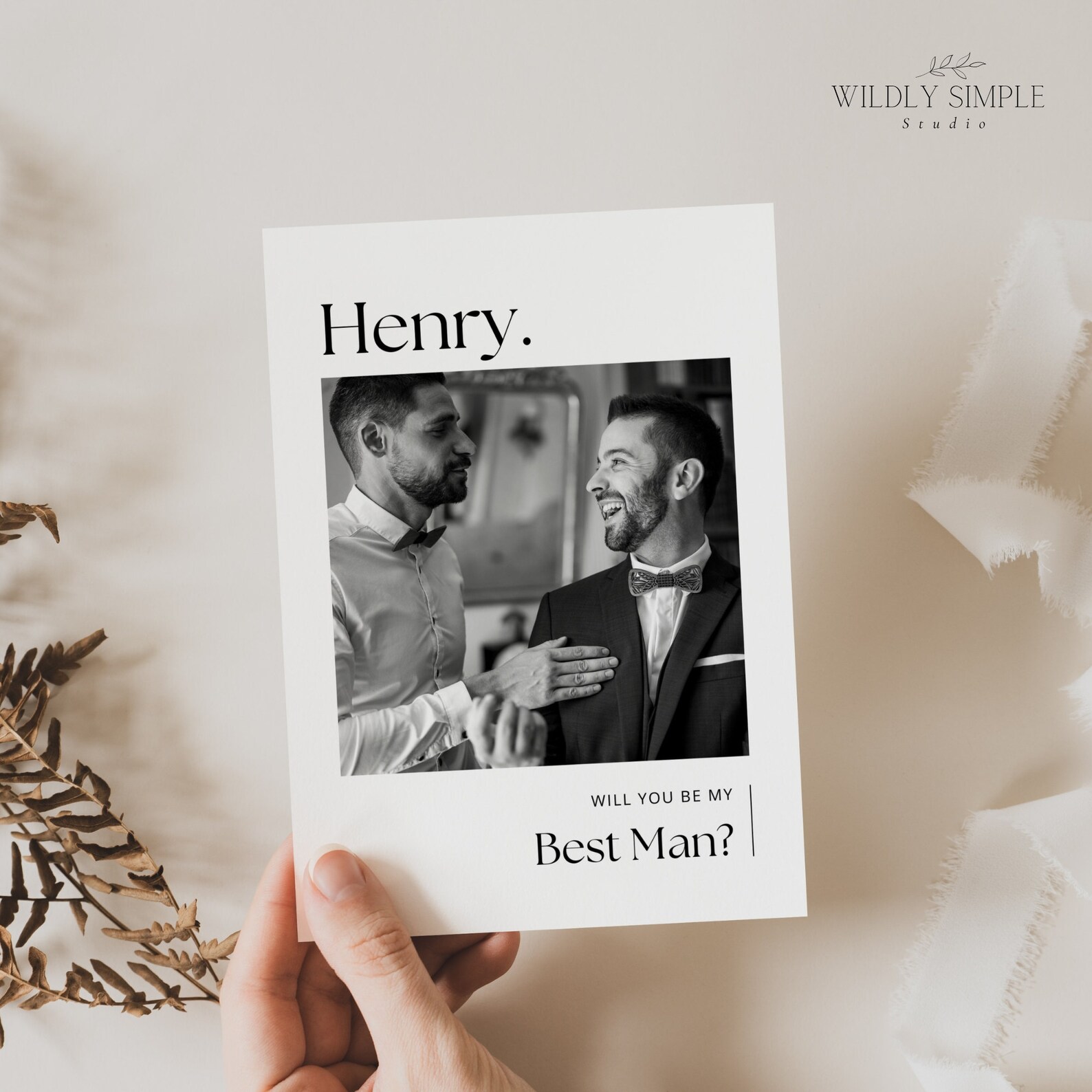 Best Man Invite Card, Will You Be My Best Man Card With Photo, Wedding ...