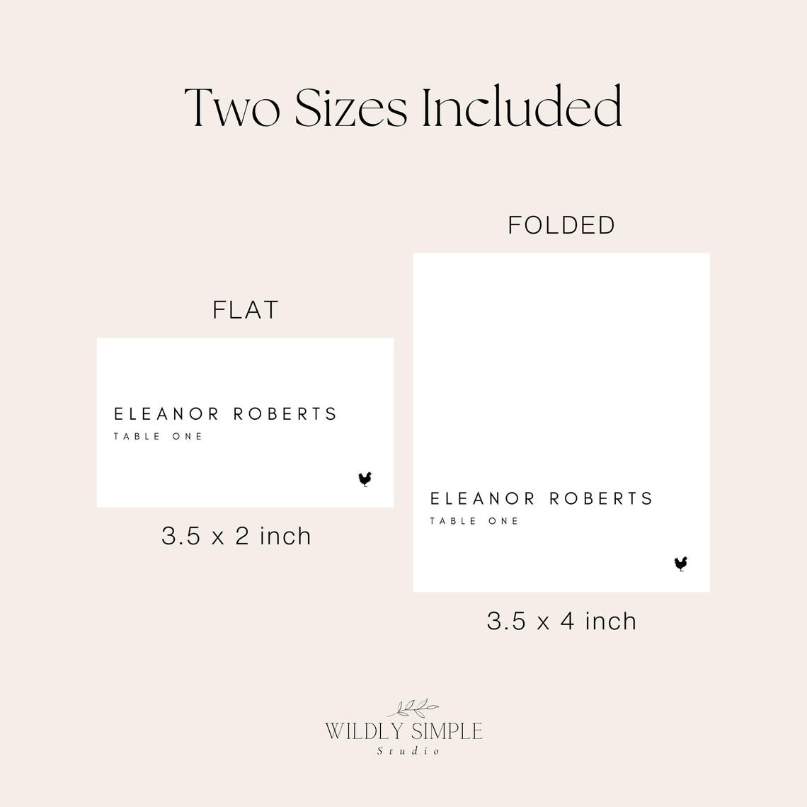 Place Card With Meal Indicator, Wedding Food Selection, Name Card With ...