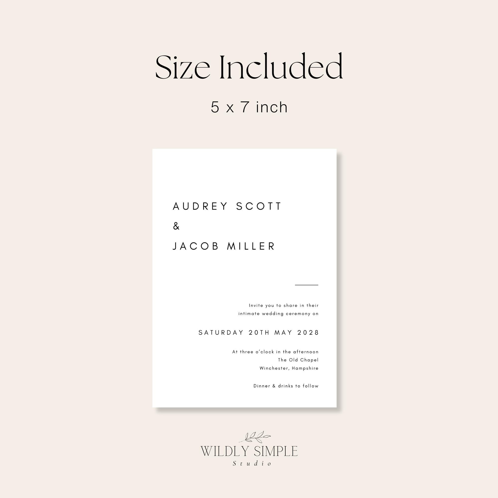 Intimate Wedding Ceremony Invitation, Nothing Fancy Micro Reception ...