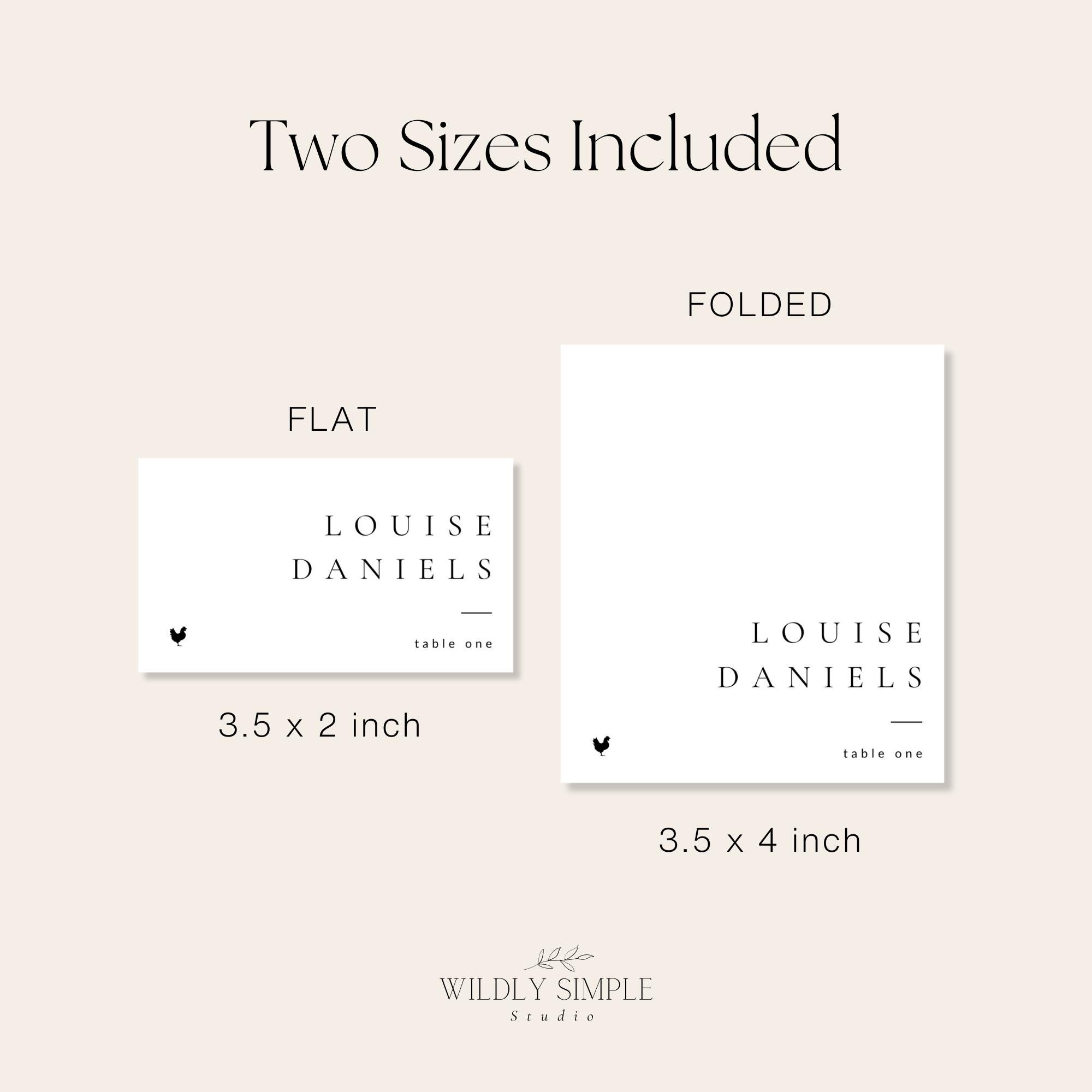 Place Card With Food Selection, Wedding Meal Choice Icons, Name Card ...