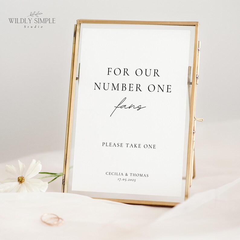 Number One Fan Sign, for Our Biggest Fans, Elegant Outdoor Wedding ...