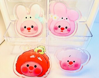 1 Piece Cute Cartoon Acrylic Binder Clips, Double Sided Paper Clip for ...