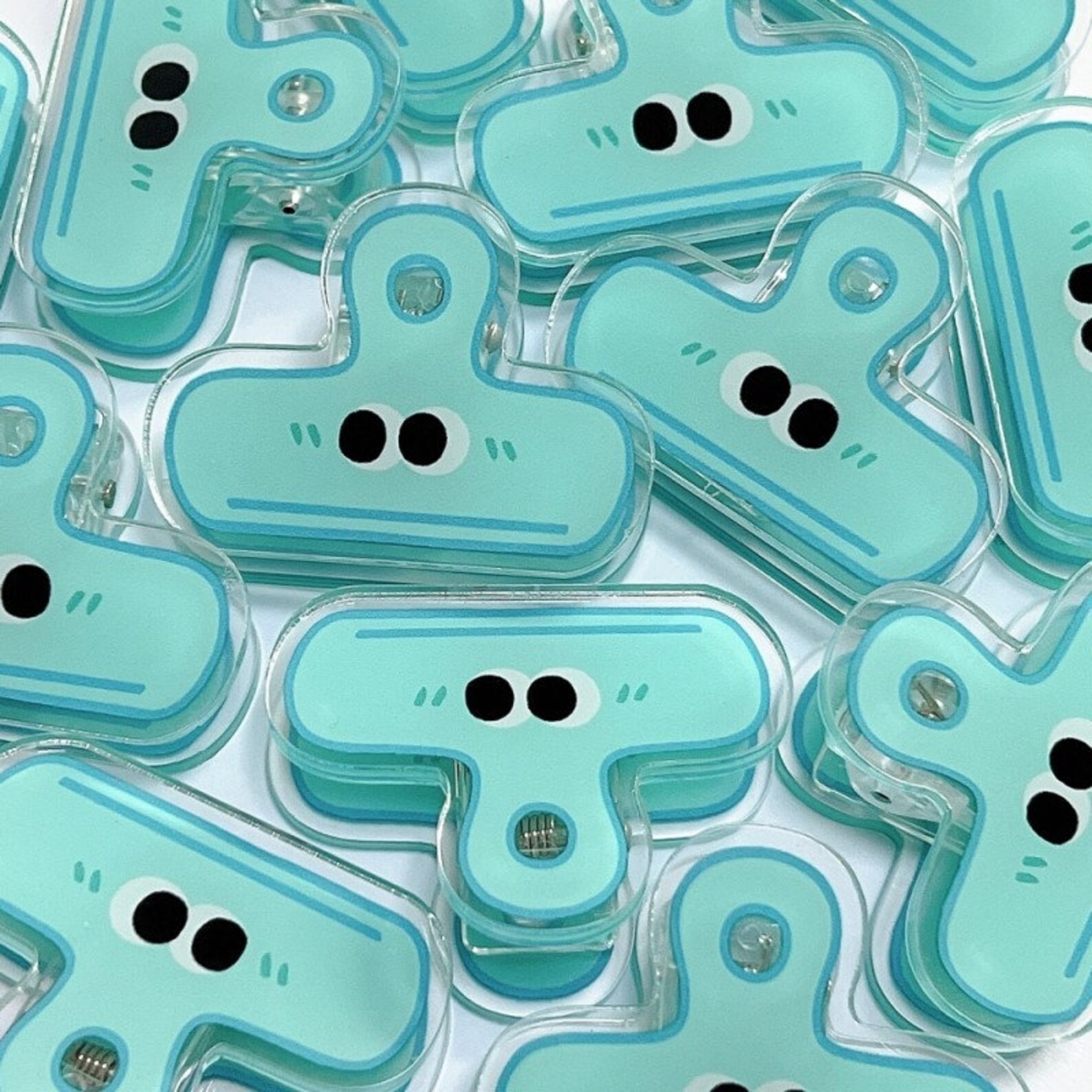 Xxkk Original Acrylic Clips Small Grid Design Paper Clips, Binder Clip ...