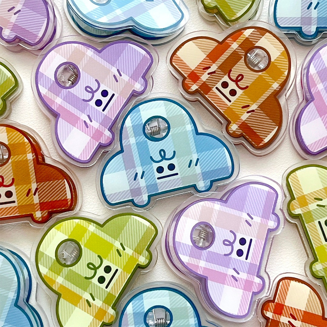 Xxkk Original Acrylic Clips Small Grid Design Paper Clips, Binder Clip ...