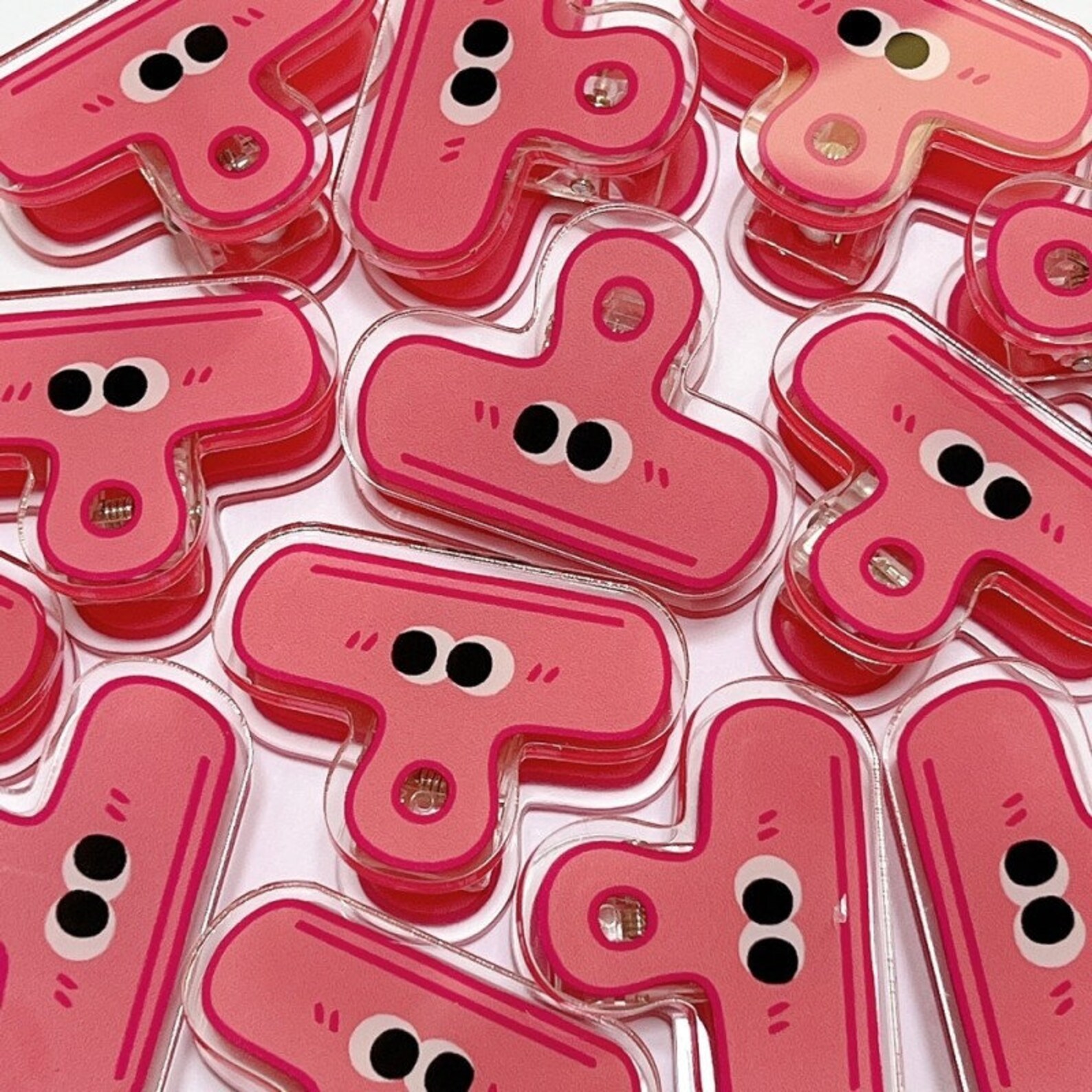 Xxkk Original Acrylic Clips Small Grid Design Paper Clips, Binder Clip ...