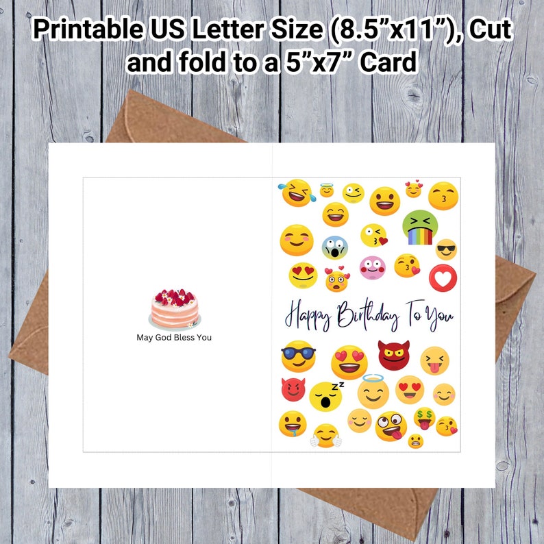Happy Birthday Smiley Card, Smiley of Faces Birthday Card, Emoji Lover ...