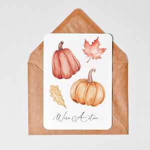 Fall Pumpkins Leaves Printable Clip Art Thanksgiving Watercolor Prints ...