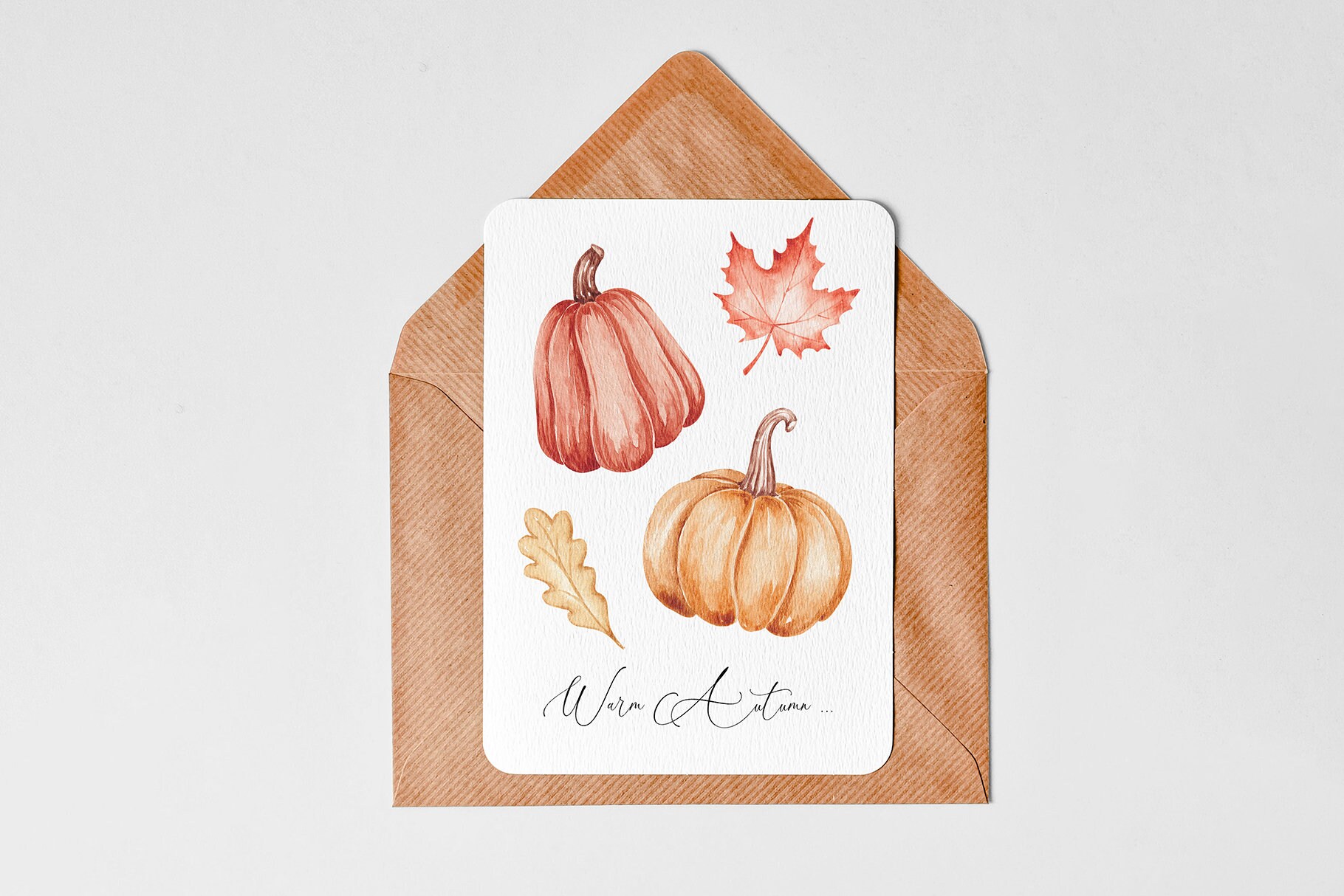 Fall Pumpkins Leaves Printable Clip Art Thanksgiving Watercolor Prints ...