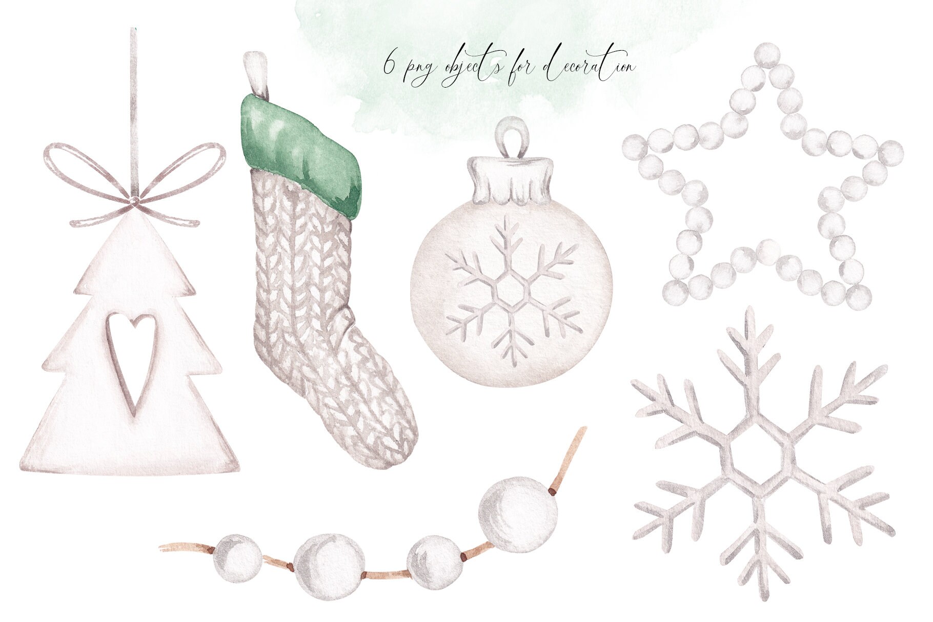 Individual Christmas Seamless Border With Winter Nature Plants, Decor ...