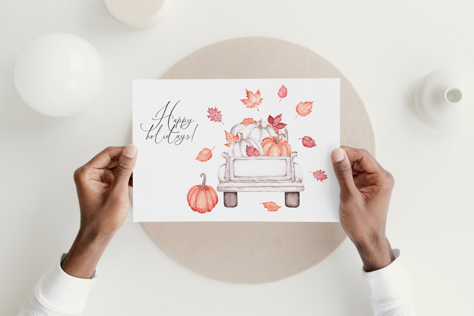 Fall Pumpkins Leaves Printable Clip Art Thanksgiving Watercolor Prints ...