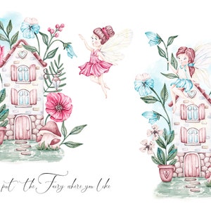 Watercolor Fairy House Png Clipart. Magic Fairy Tale Clip Art. Fantasy ...